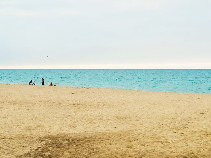 Where the sky meets water in perfect harmony. Lake Michigan's azure waters create a Caribbean-like mirage that makes you forget you're in Indiana.