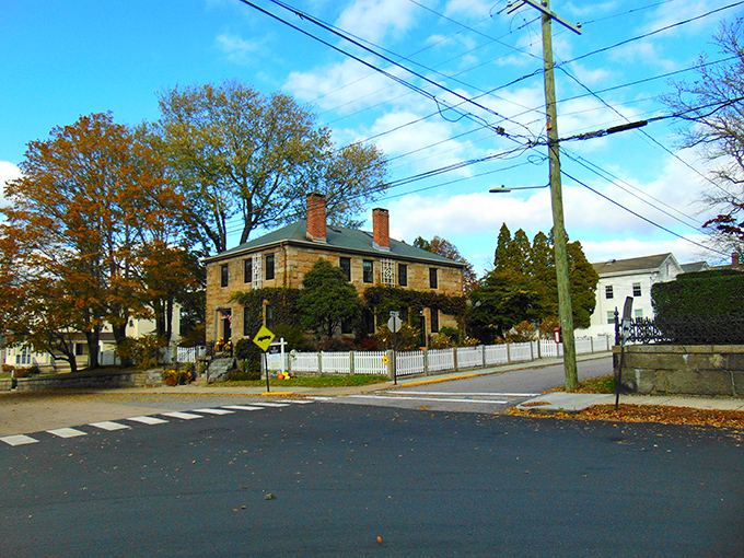 Colorful colonial homes line Stonington's streets like a New England rainbow &ndash; red, yellow, and white facades telling stories of maritime heritage. 