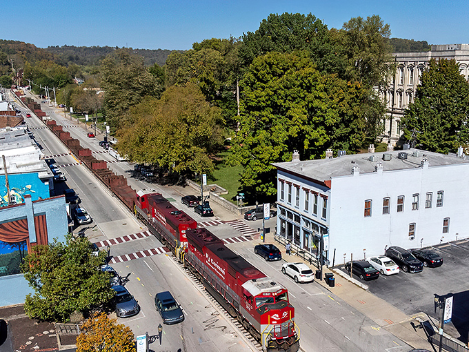 Downtown Berea showcases its small-town charm with historic storefronts that haven't surrendered to the homogenized mall aesthetic plaguing America's suburbs.