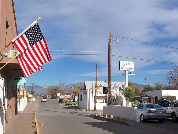 Historic adobe buildings line Mesilla's streets, where time seems to slow down and the desert sun casts a golden glow on centuries of stories.