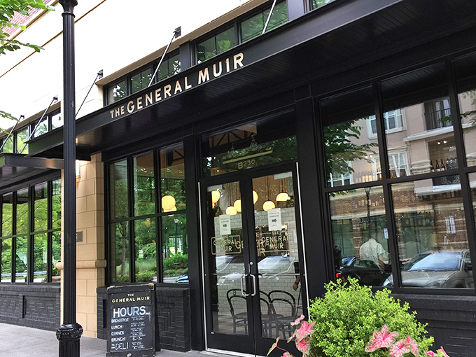 Welcome to flavor town! The General Muir's sleek exterior promises a culinary adventure that'll make your taste buds do the cha-cha. 