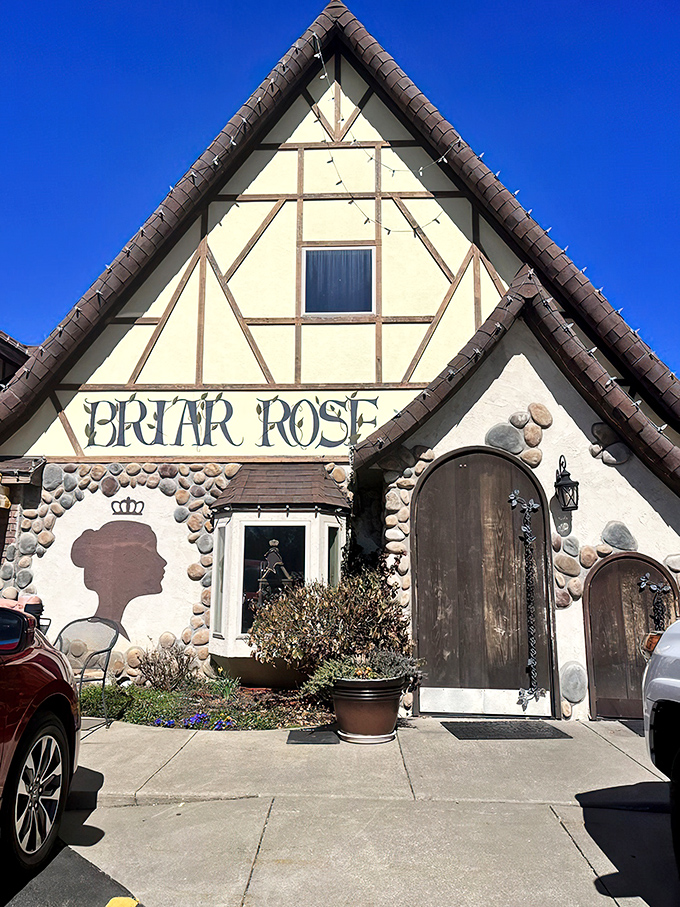 Fairy tales do come true! Briar Rose's enchanting Tudor-style exterior promises magical culinary adventures within those cream walls and dark wooden beams.