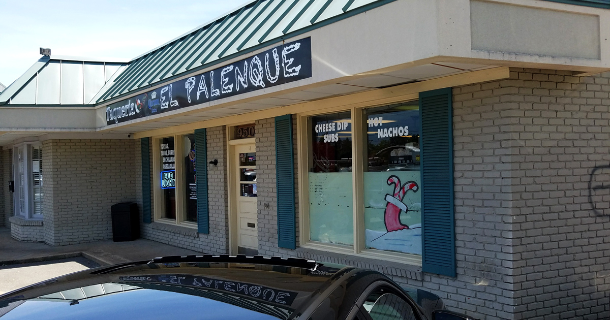 The unassuming exterior of El Palenque proves once again that culinary treasures often hide behind the most modest facades. Teal shutters and all.