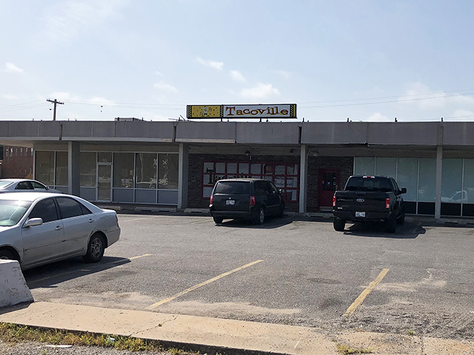 Tacoville's unassuming storefront has been beckoning hungry Oklahomans for decades. The yellow and red sign is like a beacon of burrito bliss.