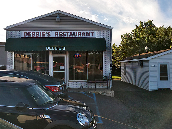 The unassuming brick exterior of Debbie's Restaurant stands as a beacon of breakfast hope on Valley Street, promising comfort food without pretension.