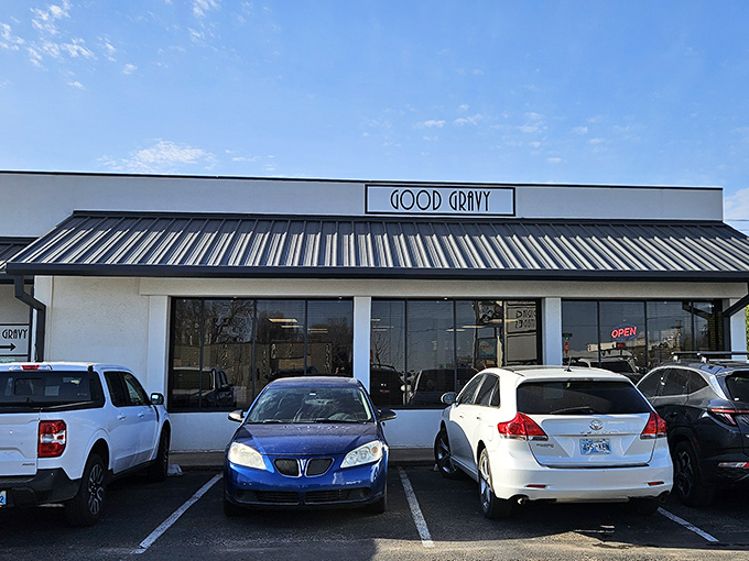 The unassuming exterior of Good Gravy Diner proves once again that culinary treasures often hide in plain sight. Oklahoma's breakfast devotees know better than to judge this book by its cover.