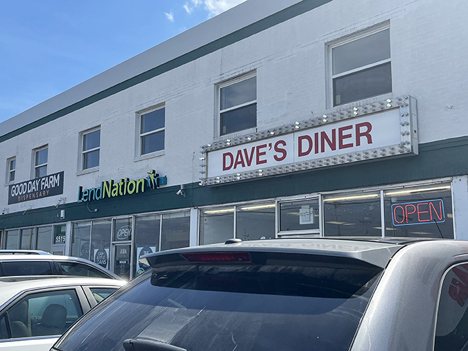 The classic illuminated sign beckons hungry travelers like a lighthouse for the breakfast-obsessed. Dave's Diner keeps it simple&mdash;no fancy fa&ccedil;ade needed when the food speaks volumes.