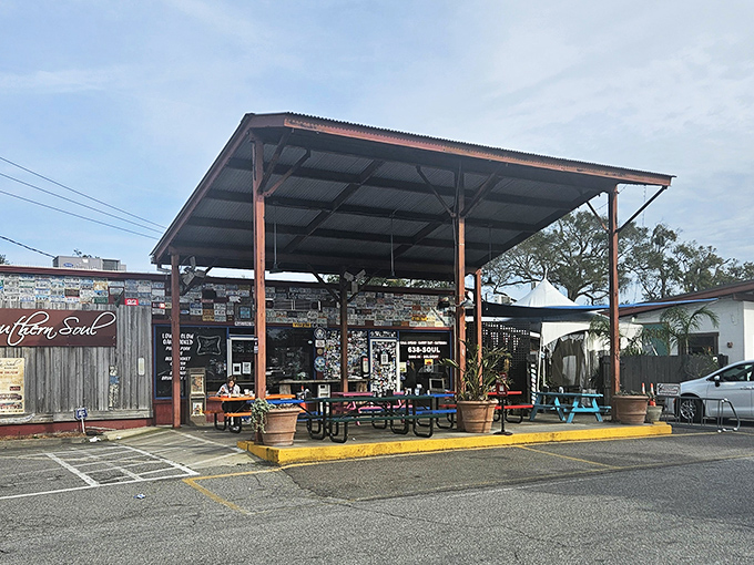 The converted gas station that launched a thousand road trips. Southern Soul's humble exterior belies the smoky magic happening inside this St. Simons Island landmark.