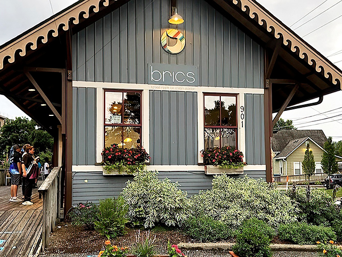 The blue-gray clapboard exterior of BRICS feels like discovering a secret clubhouse where happiness is served by the scoop.