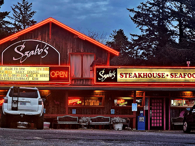The rustic charm of Szabo's exterior isn't trying to impress anyone&mdash;until you taste what's inside. Highway 101's best-kept open secret awaits.