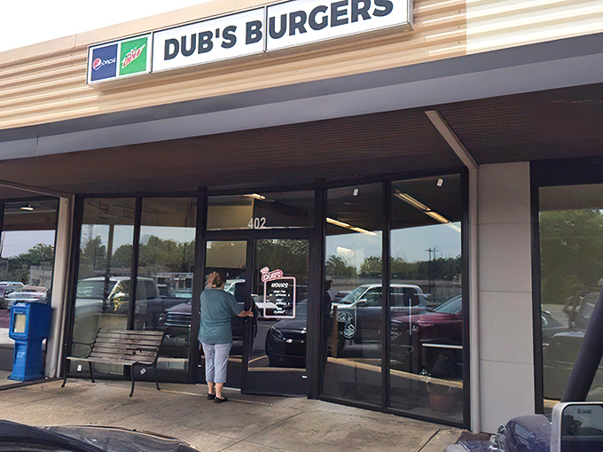 Unassuming strip mall treasure proves once again that extraordinary culinary experiences often hide behind ordinary facades. Dub's Burgers awaits inside.