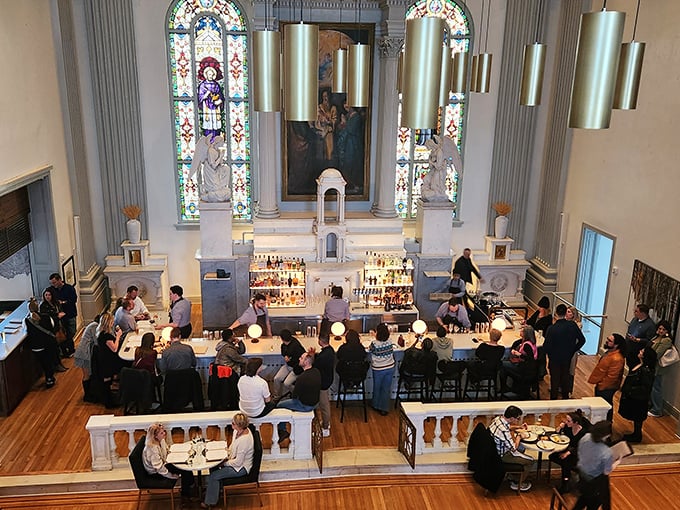 The historic brick fa&ccedil;ade of Wye Oak Tavern stands proudly in Frederick, its tall windows like eyes that have witnessed centuries of Maryland history.