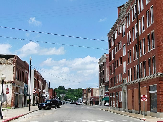 Historic brick buildings line downtown Pawhuska, where time seems to slow down just enough to let you appreciate the architectural details that modern strip malls forgot.