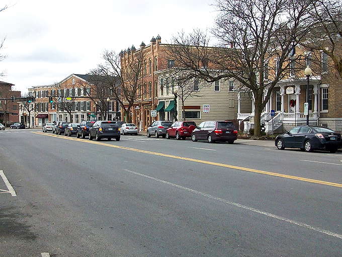 The historic Sherwood Inn stands as Skaneateles' cornerstone, where stone walls have witnessed two centuries of travelers finding respite from the road.
