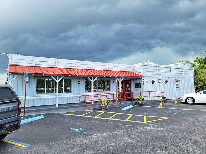 Storm clouds gather over this roadside gem, but inside Cafe 66, it's always sunny with a chance of nostalgia and perfectly crispy hash browns.