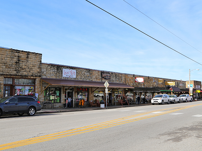 Main Street whispers stories of simpler times, where stone buildings stand like sentinels guarding Mountain View's unhurried charm.