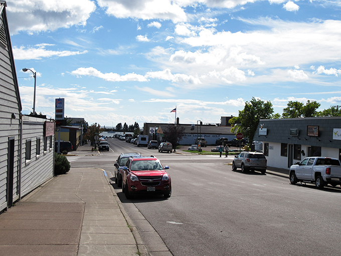 From this bird's-eye view, Grand Marais looks like someone dropped a perfect little village between Lake Superior's vastness and the North Woods' embrace.