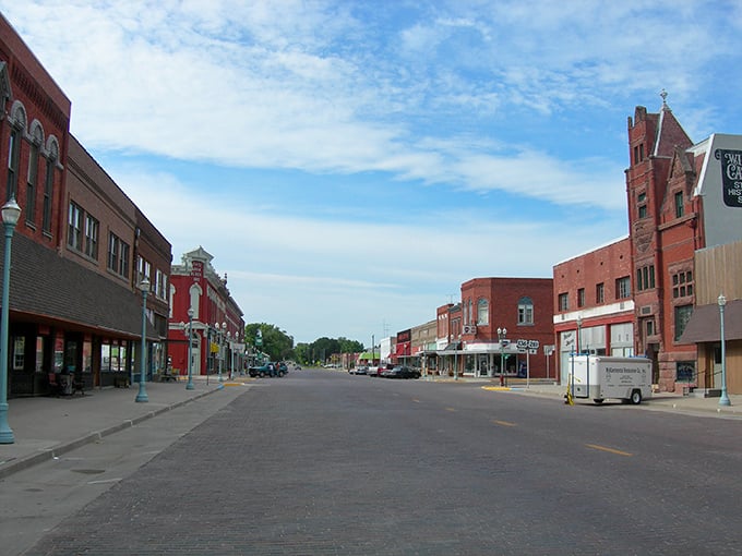 Brick streets that whisper stories with every step. Downtown Red Cloud feels like a living museum where Willa Cather's characters might still be shopping.