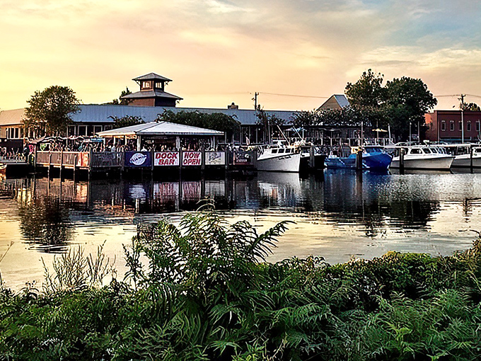 Waterfront dining at its finest! Brew River's expansive deck offers the perfect perch for sipping cold drinks while watching boats drift by on the Wicomico River.