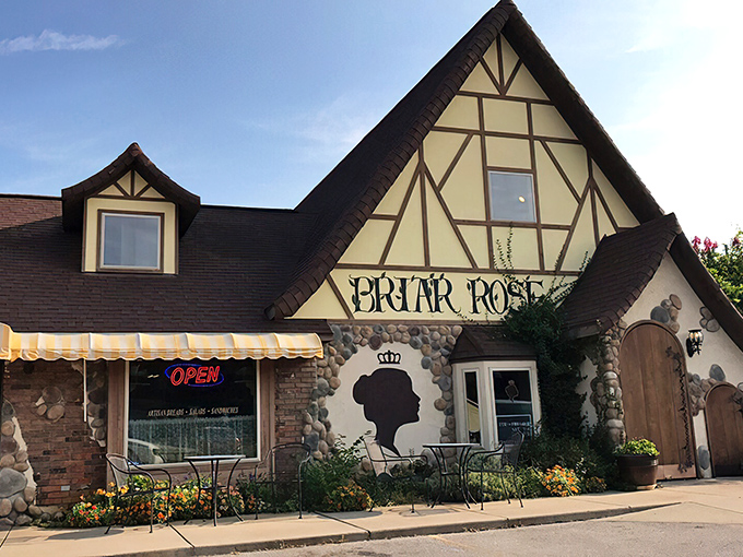 Fairy tales do come true! Briar Rose's enchanting Tudor-style exterior promises magical culinary adventures within those cream walls and dark wooden beams.