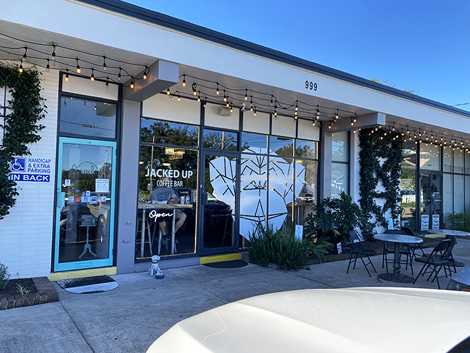 The unassuming exterior of Jacked Up Coffee Bar hides culinary treasures within, like finding a diamond in your morning cereal bowl.