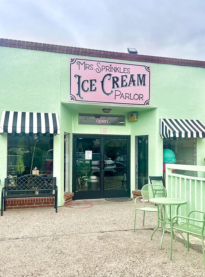 That mint-green facade with classic black and white awnings isn't just a building&mdash;it's a portal to simpler, sweeter times in Albuquerque.
