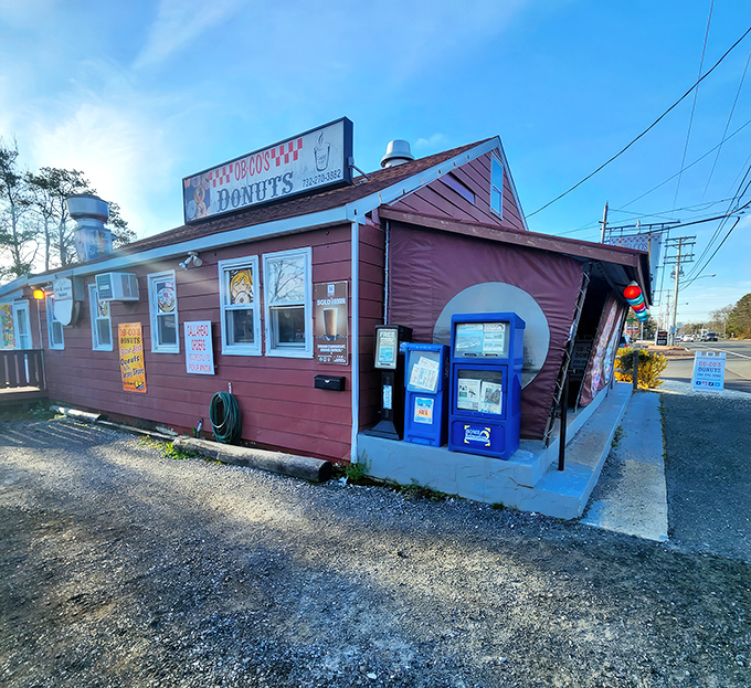 Don't judge this donut sanctuary by its humble burgundy siding. Like finding a Picasso at a yard sale, Ob-Co's modest exterior hides extraordinary treasures inside.