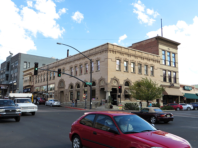 Downtown Prescott stretches toward the horizon, where city meets mountain in a perfect marriage of civilization and wilderness.