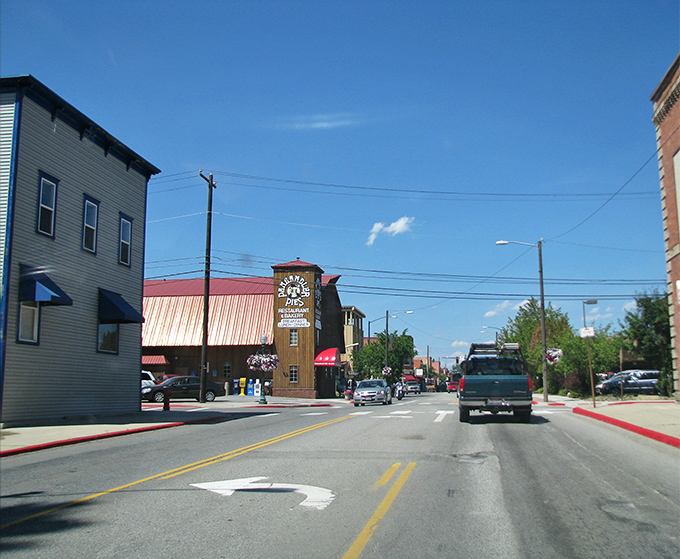 Historic brick buildings stand sentinel in downtown Sandpoint, where your Social Security check stretches further than your last attempt at yoga.