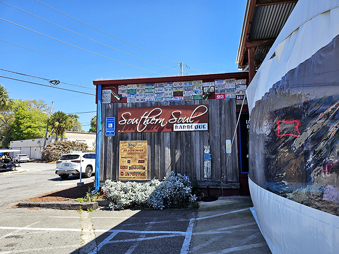 The converted gas station that launched a thousand road trips. Southern Soul's humble exterior belies the smoky magic happening inside this St. Simons Island landmark.