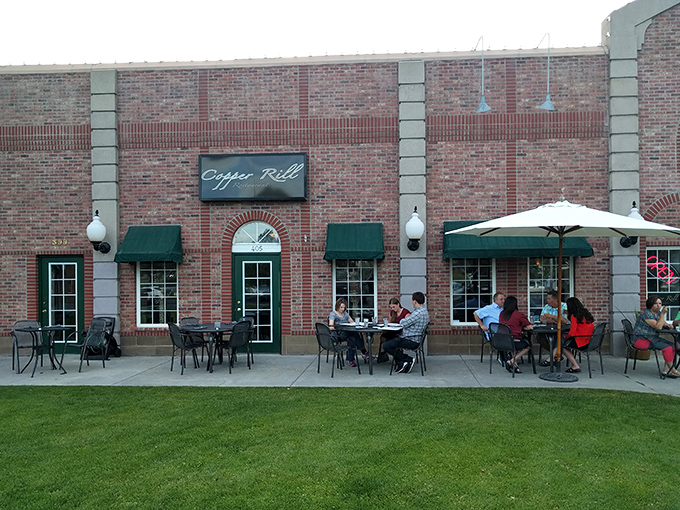 The unassuming brick exterior of Copper Rill belies the culinary magic happening inside. Like finding a Rolex in a cereal box—surprising and delightful.