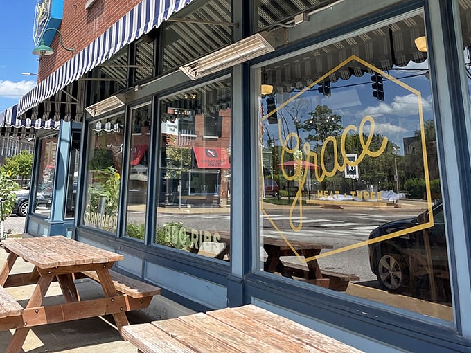 The blue and white striped awning beckons hungry travelers with promises of Southern delights that St. Louis didn't know it needed until Grace arrived.