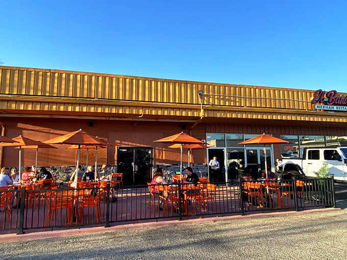 The sunshine-yellow exterior of El Bandido stands out like a beacon of flavor in Oak Hill, promising authentic Mexican delights inside.