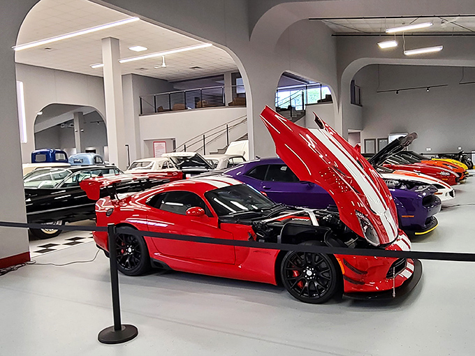 The modest exterior of Louis J. Mascaro Automotive Museum belies the automotive wonderland waiting inside, like finding a treasure chest disguised as an ordinary box.