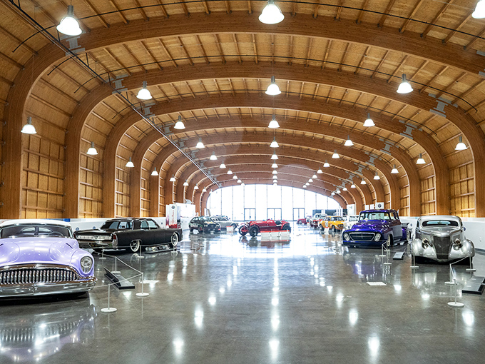 The museum's layout invites exploration through automotive history, with each turn revealing another chapter in America's love affair with the automobile.