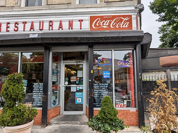 That classic corner storefront isn't just architectural eye candy—it's a beacon of breakfast hope on Washington Avenue, promising pancake nirvana inside.