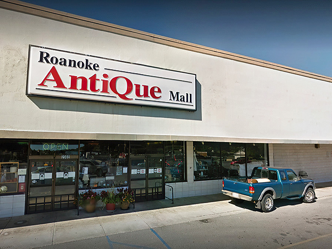 The unassuming exterior of Roanoke Antique Mall belies the wonderland of treasures waiting inside. Time travel begins here!