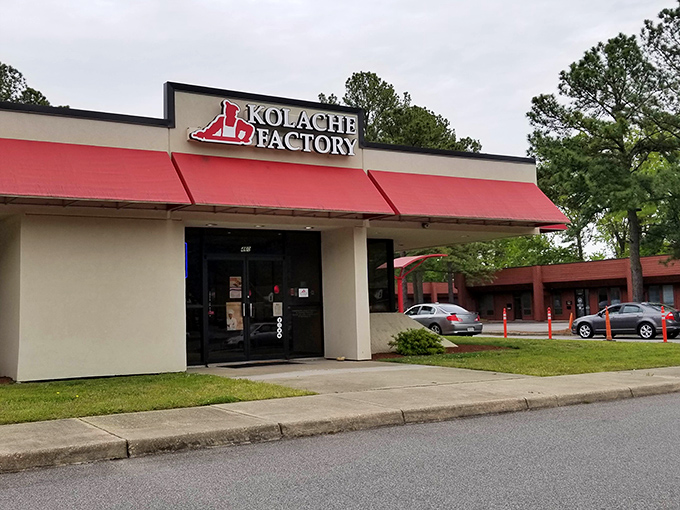 The bright red awning beckons like a culinary lighthouse in a sea of strip mall sameness. Czech pastry paradise awaits!