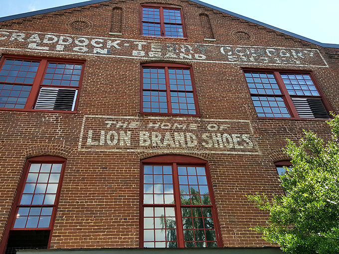 Historic brick warehouses transformed into furniture wonderlands - where Farmville's industrial past meets design-forward present with stunning architectural character.