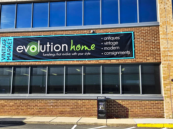 The unassuming exterior of Evolution Home in Alexandria hides a wonderland of vintage treasures inside &ndash; like finding Narnia in your neighbor's brick closet.