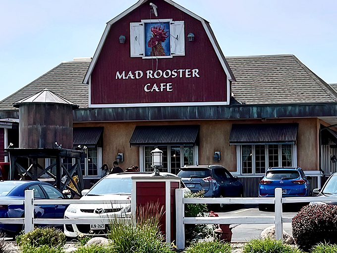 The iconic red barn facade isn't just for show&mdash;it's a promise that what's inside will make your morning cluck with delight.
