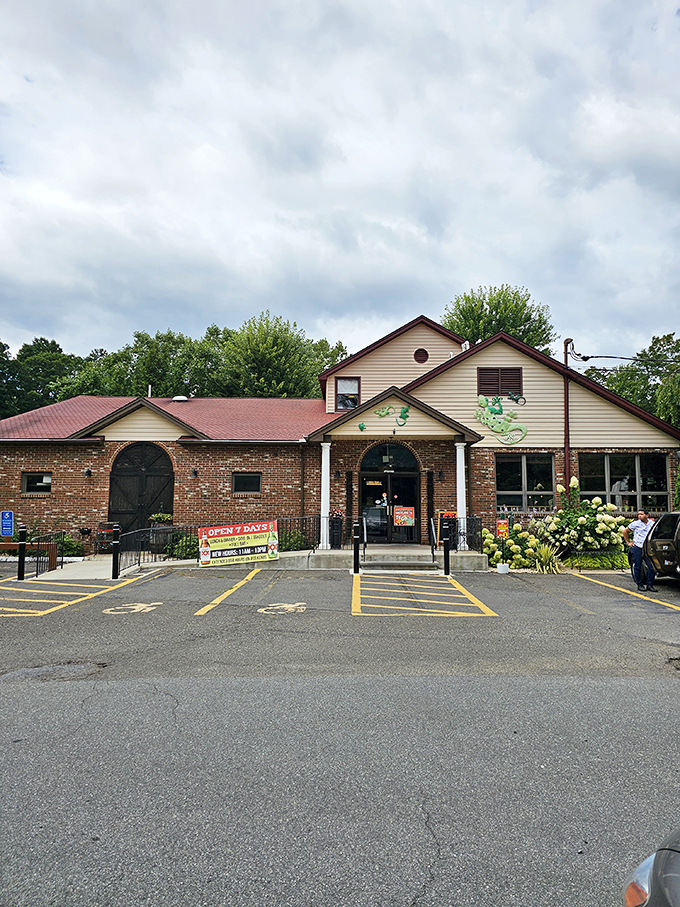 The charming brick-and-siding exterior of Se&ntilde;or Pancho's sports a playful lizard mural, as if saying "come inside for some serious flavor fiesta!"