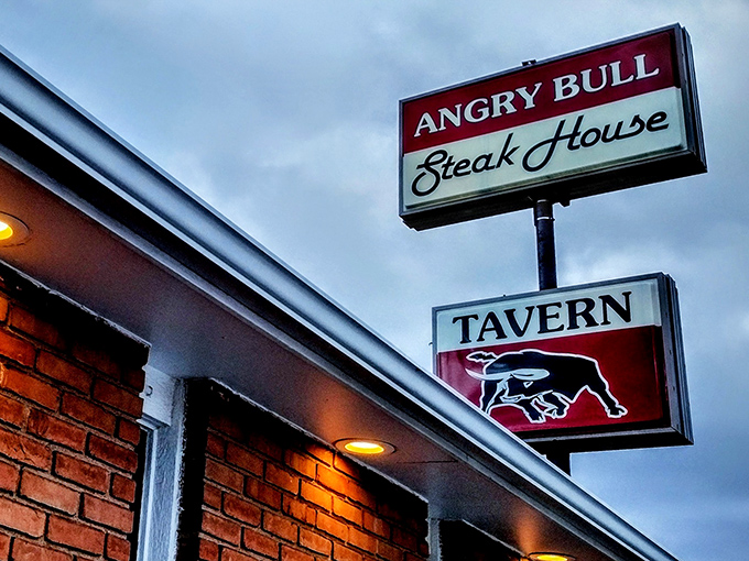 The iconic red awning with its charging bull silhouette isn't just a sign&mdash;it's a beacon for carnivores across Ohio's north coast.