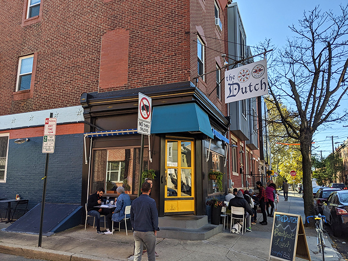 The corner spot that launched a thousand brunch dreams. The Dutch's blue awnings and yellow door beckon like an old friend with good news to share. 