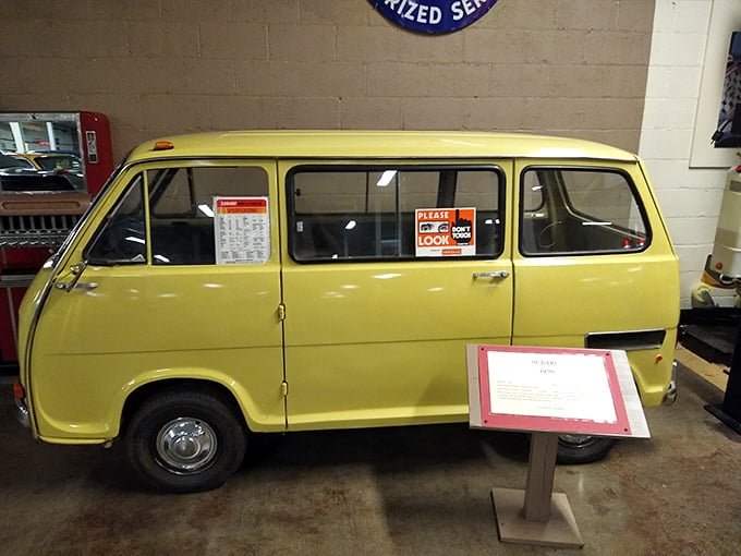 The diminutive 1970 Subaru 360 looks like what would happen if a VW Beetle had a baby with a toaster. Adorably efficient before compact cars were cool.