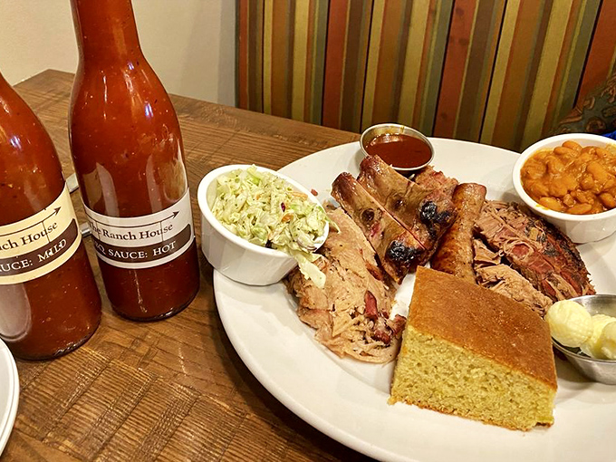 Their house BBQ sauce comes in two varieties &ndash; choose your own adventure, but either way, you're winning at the flavor game.