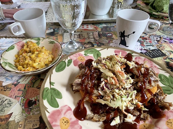BBQ that speaks the universal language of smoky, sweet satisfaction, accompanied by corn that's not playing a supporting role&mdash;it's co-starring.