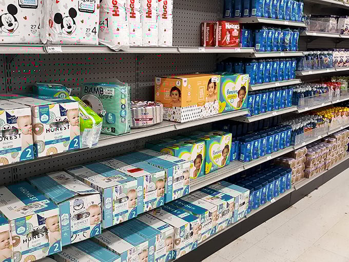 The baby essentials aisle&mdash;where new parents discover they can afford both diapers AND dinner in the same shopping trip.