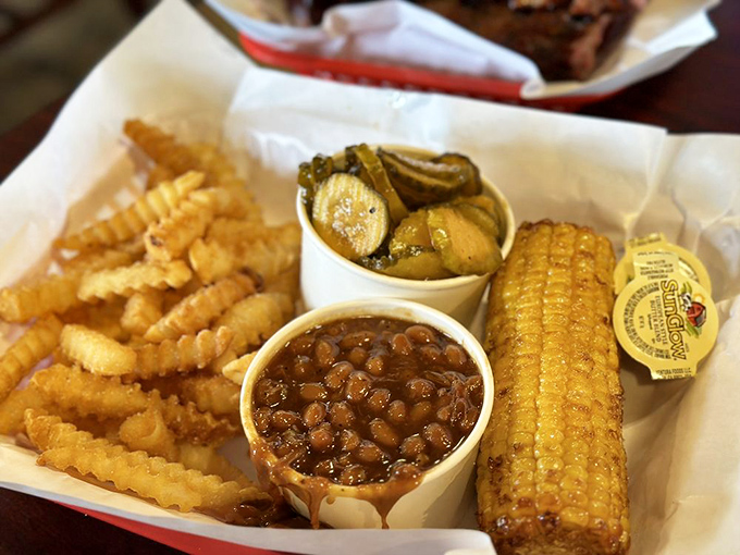 Those beans aren't just a side dish&mdash;they're a carefully crafted symphony of smoke, sweetness and savory notes that complement the main attraction.