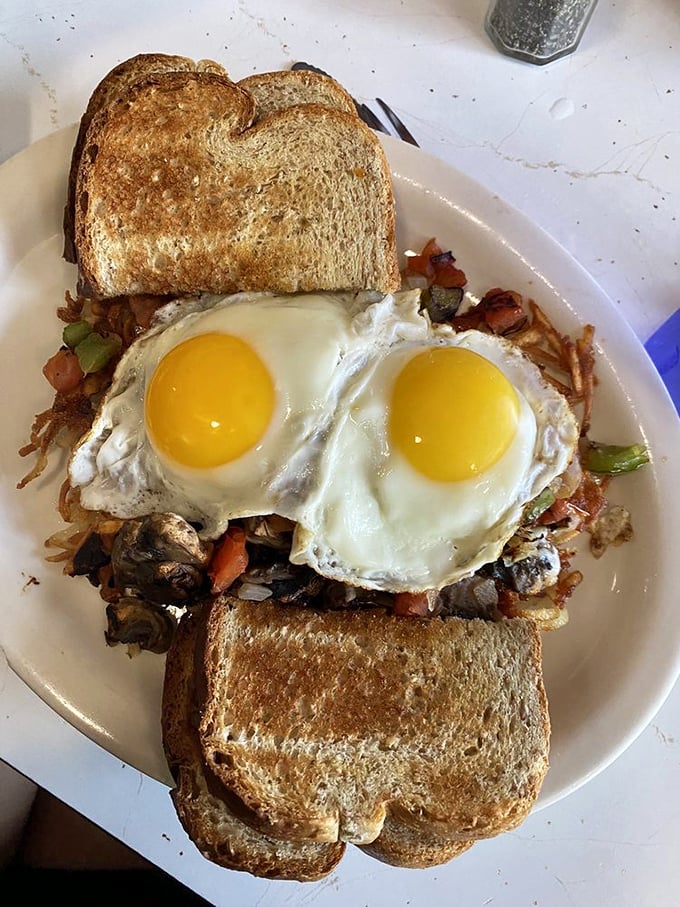 A breakfast sandwich that doesn't need social media validation&mdash;just your undivided attention and possibly an extra napkin or three.